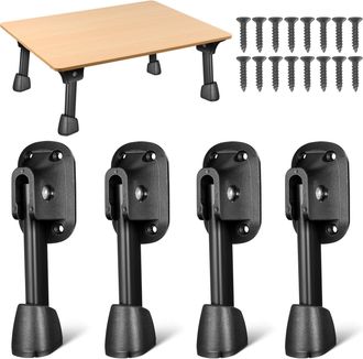 Artibetter OHPHCALL 4 St&uuml;ck Klappbare Couchtischbeine aus Eisen 100mm M&ouml;belbeine f&uuml;r Schreibtisch Esstisch Stabile M&ouml;belf&uuml;&szlig;e zur Tischreparatur und M&ouml;belbau