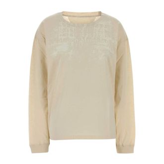 Maison Margiela Femme, Tops, Beige, Taille: 44 FR Long Sleeve Hauts