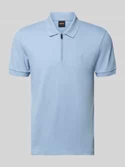 Boss Orange by Hugo Boss Slim Fit Poloshirt aus Baumwoll-Mix Modell PASSERZIP