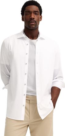 Bugatti Herren Freizeithemd Langarm 9150-88700D Modern Fit Kent-Kragen Flexcity Performance Stretch pflegeleicht