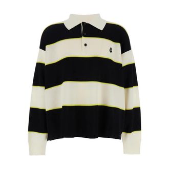 Alexander McQueen Schwarzer Gestreifter Polo-Strickpullover - - Tops - Herren - Schwarzk - M