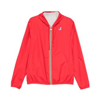 K-Way Logo-Patch Kapuzenjacke - - Jackets - Herren - Rot - XL