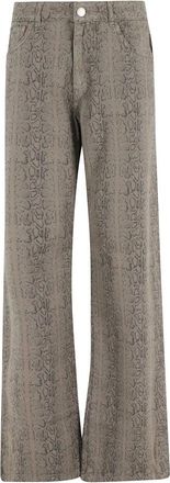 Federica Tosi Femme, Jeans, Brun, Taille: W25 Python Denim Jeans