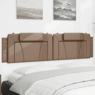 vidaXL Coussin de t&ecirc;te de lit cappuccino 200 cm similicuir Vidaxl
