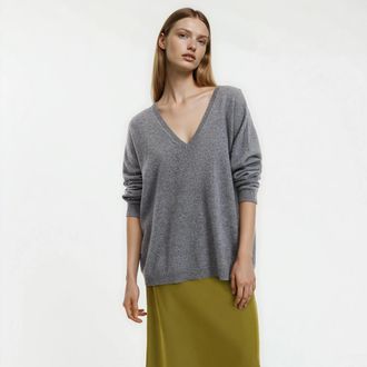 La Redoute Collections Pull En Fine Maille Cachemire Col V Volume Ample