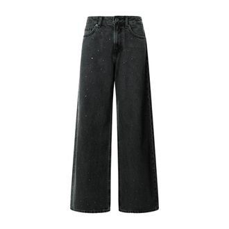 Pepe Jeans London Femme, Jeans, Noir, Taille: W31 Lina Sparkle Wide Jeans