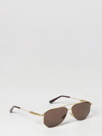 Bottega Veneta Lunettes de soleil aviateur en m&eacute;tal &agrave; double pont