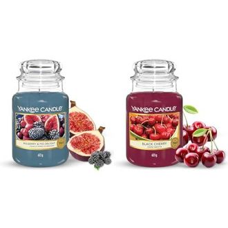 Yankee Candle Company Yankee Candle bougie parfumée Figues et mûres gourmandes ; Format jarre ; Bougie longue & bougie parfumée Cerise griotte ; Format jarre ; Bougie longu