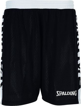 Spalding Damen Shorts Essential 4HER Reversible Shorts, Schwarz/Weiß, XXL, 300503601
