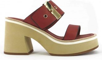 Elvio Zanon Femme, Chaussures, Rouge, Taille: 37 EU Mule en cuir