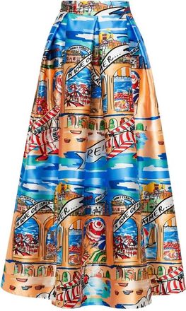 Alessandro Enriquez Femme, Jupes, Multicolore, Taille: 36 FR Sk02 DU Summer Midi Skirt