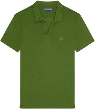 Vilebrequin Homme, Tops, Vert, Taille: 3XL Polo Pirinol Tencel