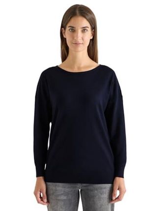Cecil 3015530 Pull avec d&eacute;tails structur&eacute;s, Urban Dark Blue, M Femme