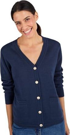 Damart Gilet M&eacute;lange Laine Femme Bleu Taille 38/40