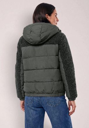 Cecil Fellimitatjacke mit Kapuze mit Tunnelzugband