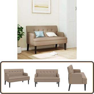 vidaXL vidaXL Sitzbank mit R&uuml;ckenlehne Cappuccino 112x65,5x75 cm Kunstleder