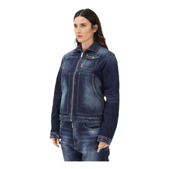 Dsquared2 Femme, Vestes, Bleu, Taille: 42 FR Veste en jean