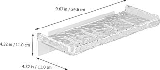 SOLUSTRE 2 Stück Wandmontage Aufbewahrungsregal Badezimmer ohne Bohren Transparenter Badablage Organizer mit Haftung Schwebendes Regal für Shampoo Kosmetik und
