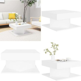 vidaXL Couchtisch Wei&szlig; 57x57x30 cm Holzwerkstoff - Couchtisch - Wohnzimmertisch - Wei&szlig;er Couchtisch - Holzt Tisch - Beistelltisch - Home & Living
