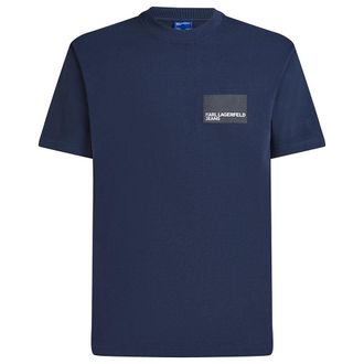 Karl Lagerfeld Regular Short Sleeves Box Logo Tee, Black Iris, S