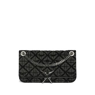 Zadig&Voltaire Rock II Monogram Clutch - - Bags - Damen - Grau - ONE SIZE