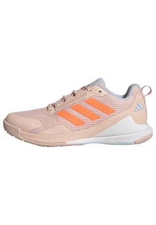 adidas Damen Novaflight 2 Indoor Shoes, Blush pink/Lucid Orange/FTWR White, 42 2/3 EU