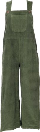 Guru Shop Cord-Latzhose, Boho Hose, Jumpsuit, Overall - Olivgr&uuml;n, Damen, Baumwolle, Size:S/M
