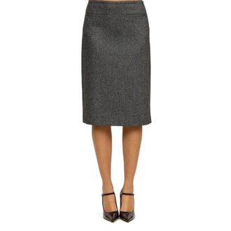 N&deg;21 Wool Midi Skirt - - Skirts - Damen - Schwarzk - 3XL