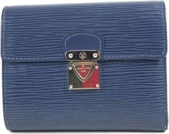 Louis Vuitton unisex, Pre-owned, Bleu, Taille: ONE Size Portefeuille en cuir Pre-owned