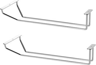 BESPORTBLE 2 St&uuml;ck Edelstahl Goblet Rack Wein Glasaufh&auml;nger f&uuml;r Zuhause und Bar Stabiles Stielglashalter Design Eleganter Silberner Glashalter f&uuml;r Sicheres Abste