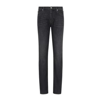Armani Melange Twill Komfort Denim Jeans - - Jeans - Herren - Schwarzk - W33 L32