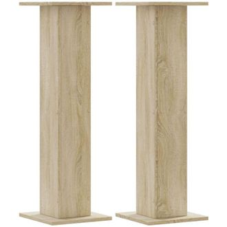 vidaXL Vidaxl - Supports pour plantes 2 pcs ch&ecirc;ne sonoma bois ding&eacute;nierie
