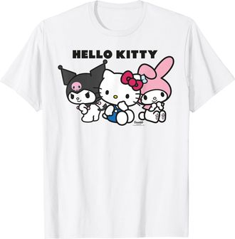 Hello Kitty Charmmy Melody Kuromi Logo Sweet Friends Classic T-Shirt