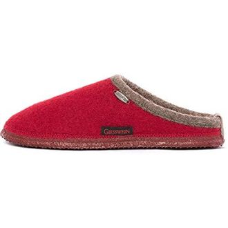 Giesswein Pantoufles Dannheim Cerise 44 - Chaussons Chauds en Feutre pour Hommes et Femmes, Mules antid&eacute;rapantes, Chaussons en Laine Unisexes