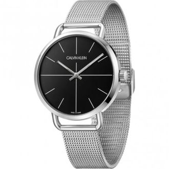 Calvin Klein Quartz Uhr - Schwarzes Zifferblatt- Edelstahlgeh&auml;use und -armband - - Accessories - Damen - Schwarzk - ONE SIZE