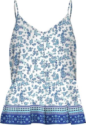 Vero Moda Damen Vmmilan Sl WVN Top, Dazzling Blue/AOP:mira, L EU