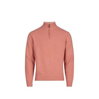Cala Pull Marco Trevise col zipp&eacute; en laine m&eacute;lang&eacute;e