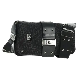 Dior Pre-owned Trotter Canvas Shoulder Bag - Femme - Pre-owned - Noir - Taille: ONE Size