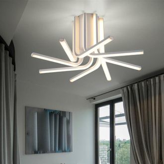 ETC Shop Etc-shop - Plafonnier led lampe design lampe de salon lampe de salle &agrave; manger lampe de cuisine, m&eacute;tal acrylique blanc, 32W 3000K blanc chaud 1148lm