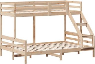 vidaXL Etagenbett 90x200/140x200 cm Massivholz Kiefer vidaXL