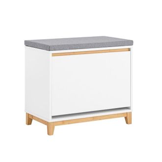 SoBuy SoBuy Schuhbank, Schuhablage, Schuhschrank, Eingangsm&ouml;bel, Kiste mit 1 Klappe und 1 Kissen, f&uuml;r Flur, Wohnzimmer oder Schlafzimmer, FSR191-WN