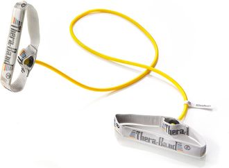 Theraband TheraBand Widerstandstrainer Bodytrainer Tubing mit flexiblen Griffen Gelb | Leicht, OneSize
