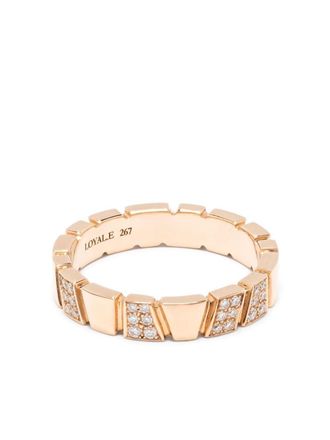 Loyal.e Paris bague Love en or rose 18ct orn&eacute;e de diamants