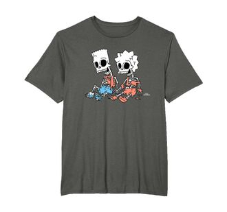 The Simpsons Bart and Lisa Skeletons Treehouse of Horror T-Shirt