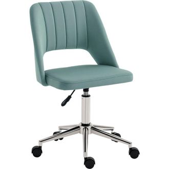 Vinsetto Vinsetto - Schreibtischstuhl, H&ouml;henverstellbar Homeoffice Stuhl ohne Armlehne, drehbar B&uuml;rostuhl mit Samtoptik, Ergonomisch Schminkstuhl f&uuml;r