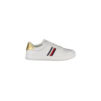 Tommy Hilfiger Luxuri&ouml;se Leder-Sneaker mit Gold-Details - - Shoes - Damen - Wei&szlig; - 36 EU