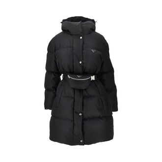 Prada Re-Nylon down jacket with belt bag Woman 38