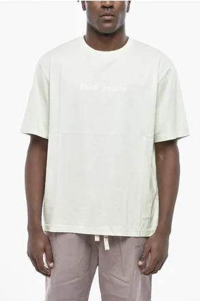 Palm Angels Slim Fit Cotton T-Shirt With Printed Logo size Xxl