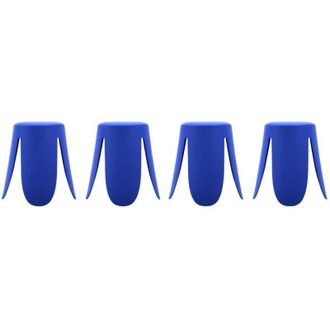 Sweeek 4er-Set stapelbare Hocker mit Kunstleder
