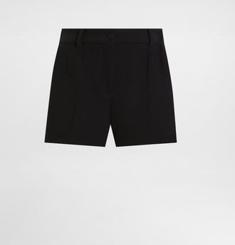 Dolce & Gabbana Shorts Aus Wollkrepp - Frau Hosen Und Shorts Schwarz 46
